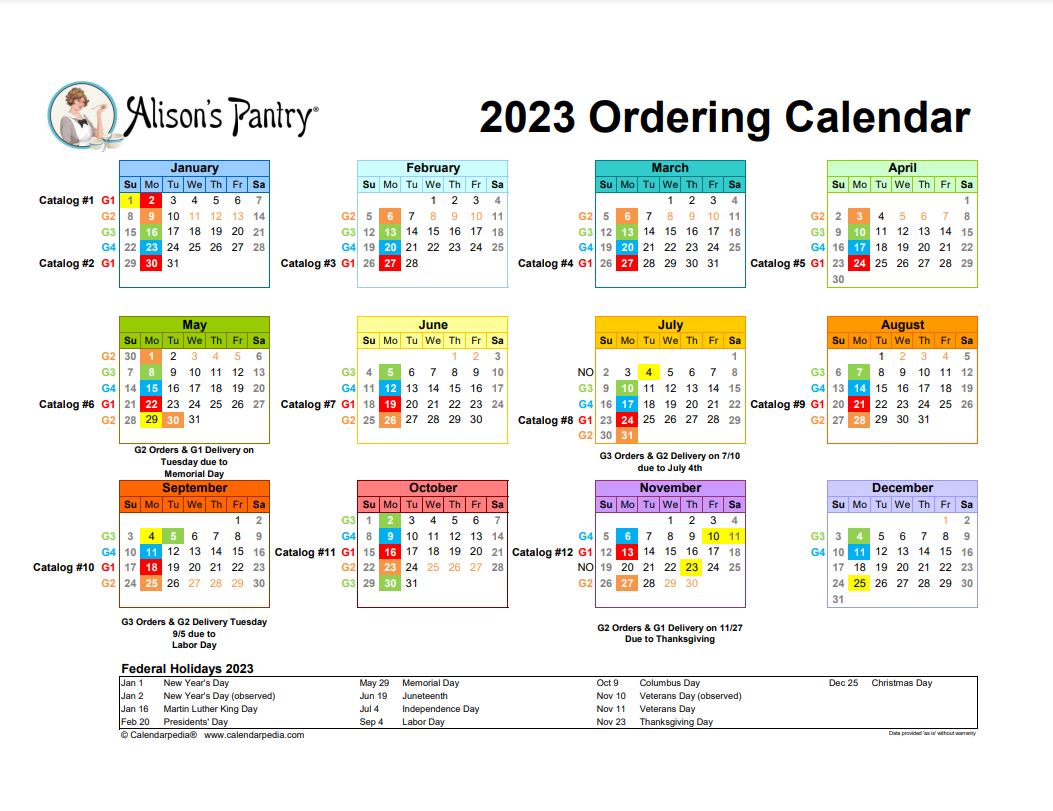 Schedules – Pantry Academy